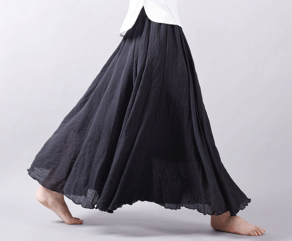 Cotton Linen Long Skirt Women A Line Maxi Skirt 12 Colors Sk004 on Luulla